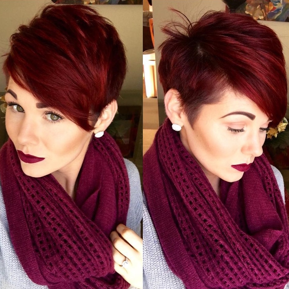 11 Layered Auburn Pixie Capellistyle