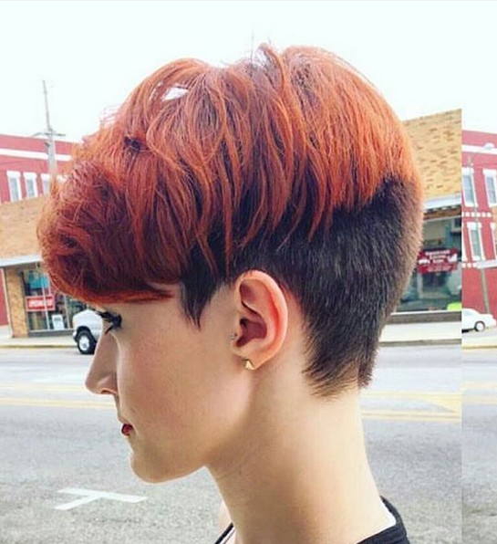pixie-haircut-side-view-balayage-ombre-hairstyle-with-short-hair ...